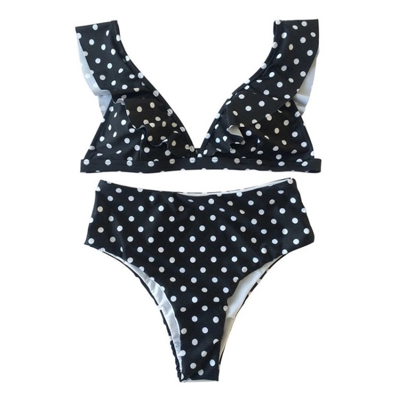 Swim | Salewhite Dots Bikini Set | Poshmark